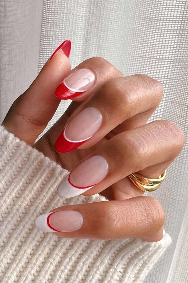 30 ideas de uñas francesas de colores tendencia esta en primavera-verano