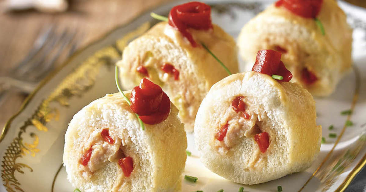 7 canapés fríos con pan de molde enrollado fáciles, vistosos y muy ...