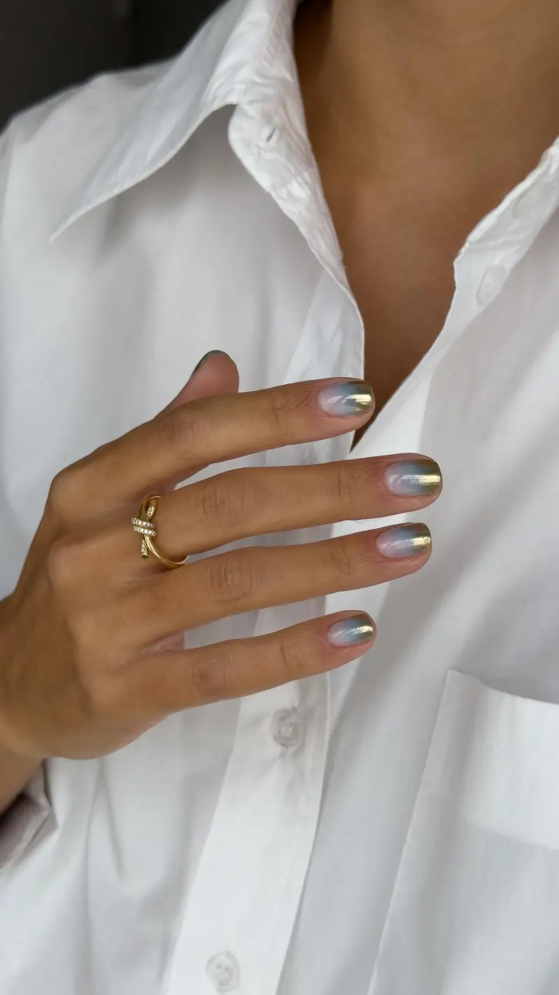 10 ideas de uñas difuminadas para Navidad muy elegantes y en los ...